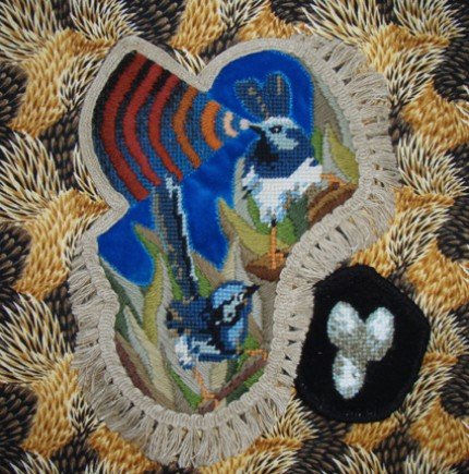Two Fathers by textile artist Sera Waters